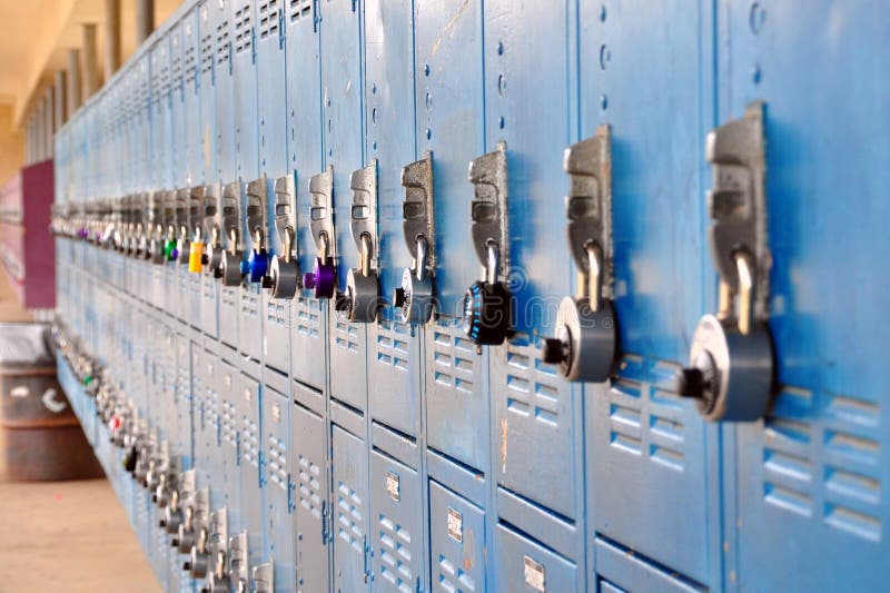 Bank of lockers stock photo. Image of security, distance - 17048046