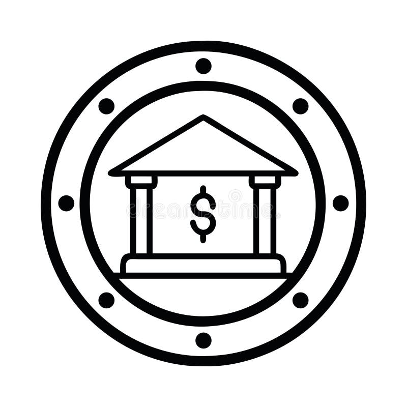 Bank Logo Circular stock illustration. Illustration of bank - 365612070