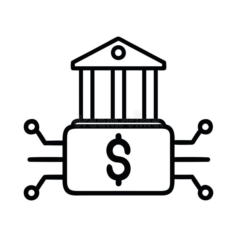 Bank Logo Digital stock illustration. Illustration of fintech - 365607579