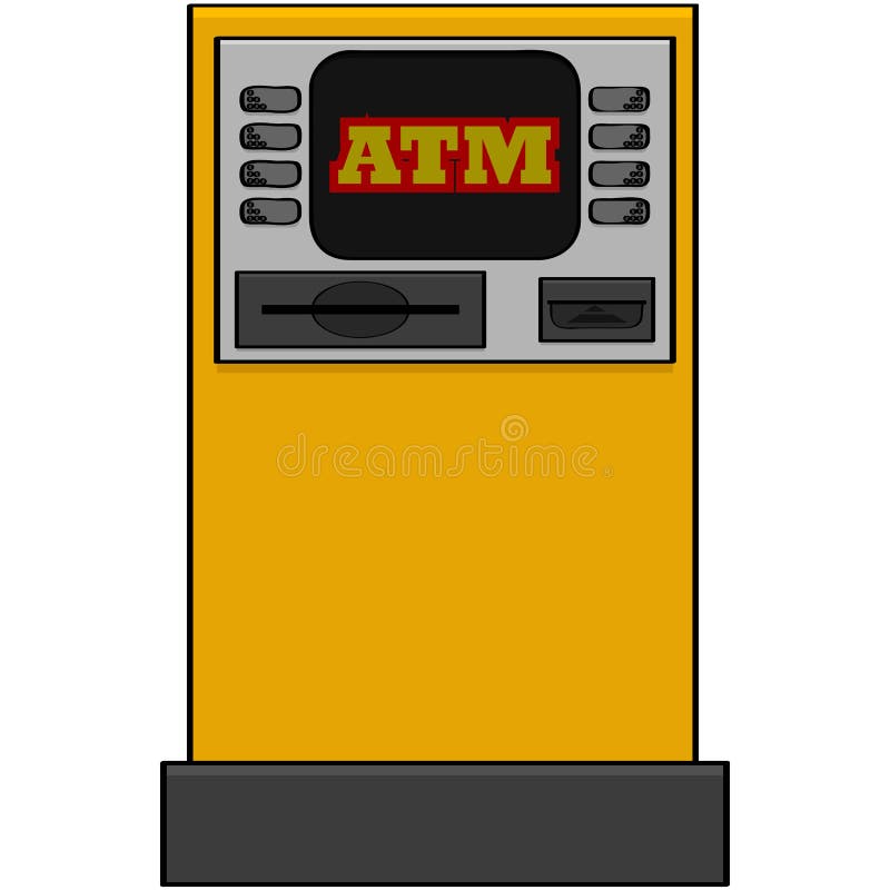 Bank machine stock vector. Illustration of account, economy - 40320871