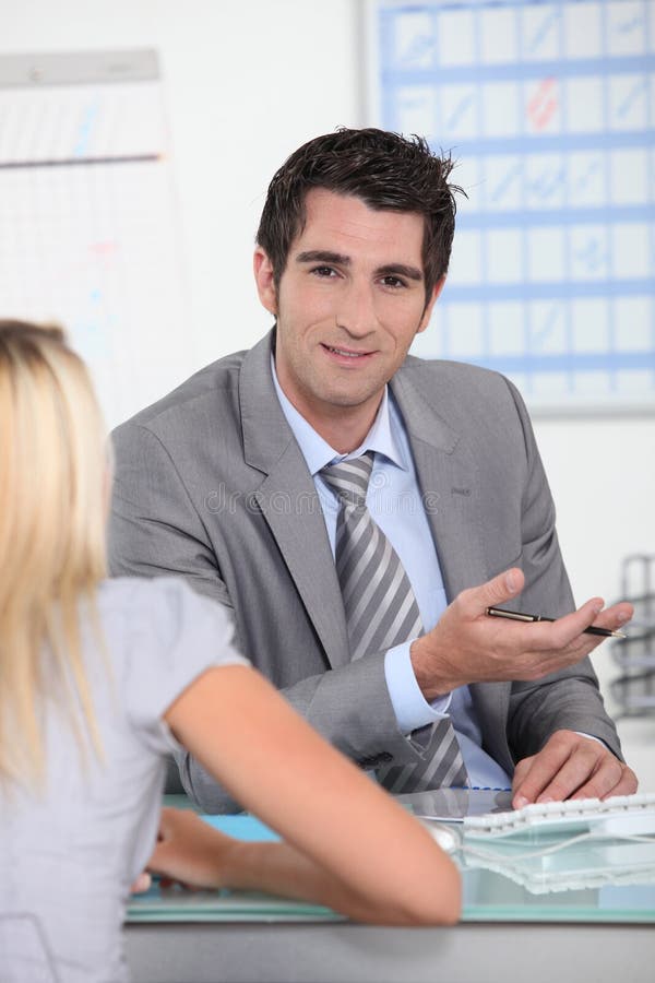 Bank manager stock photo. Image of white, interview, manager - 28719550