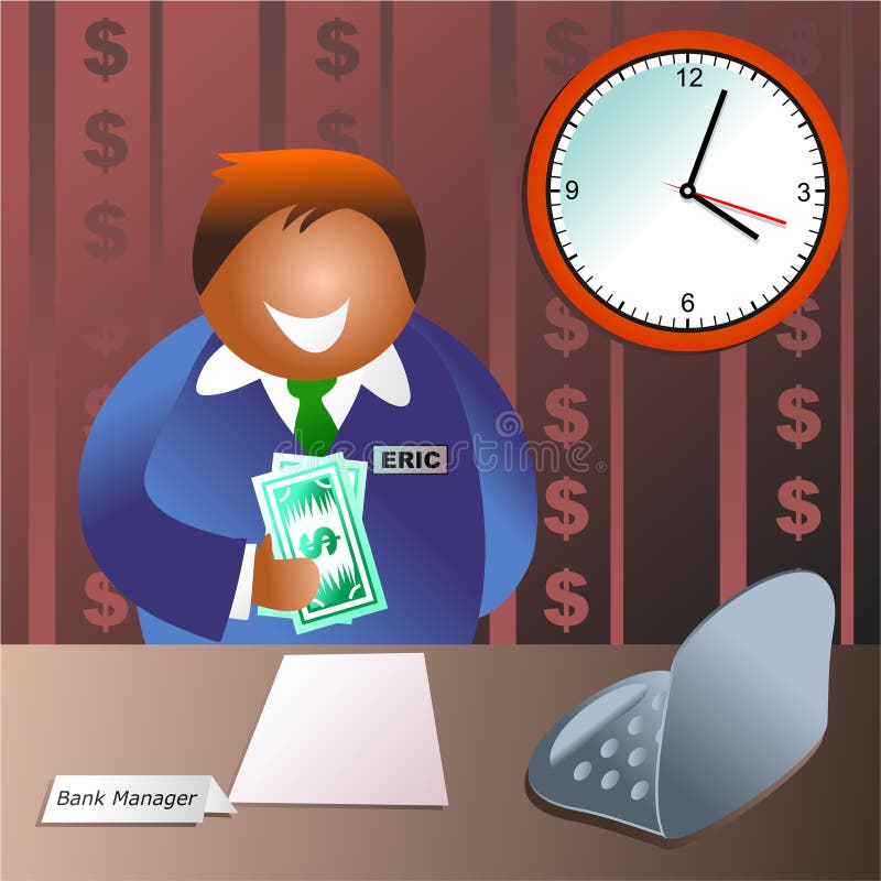 Bank manager stock illustration. Illustration of accounts - 393957