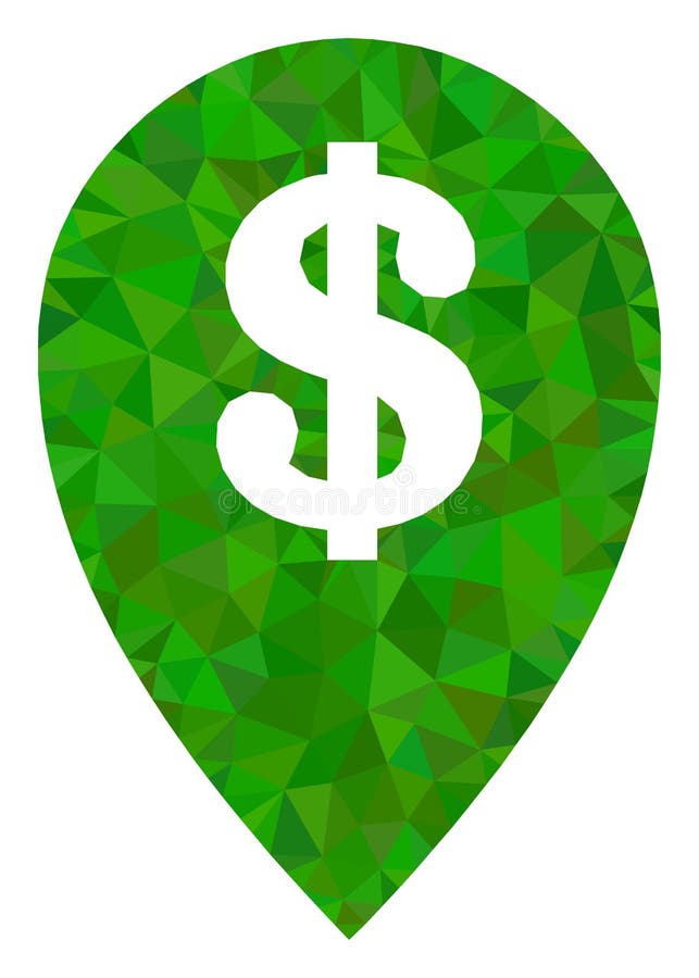 Bank Map Marker Polygonal Icon Stock Vector - Illustration of pictogram ...