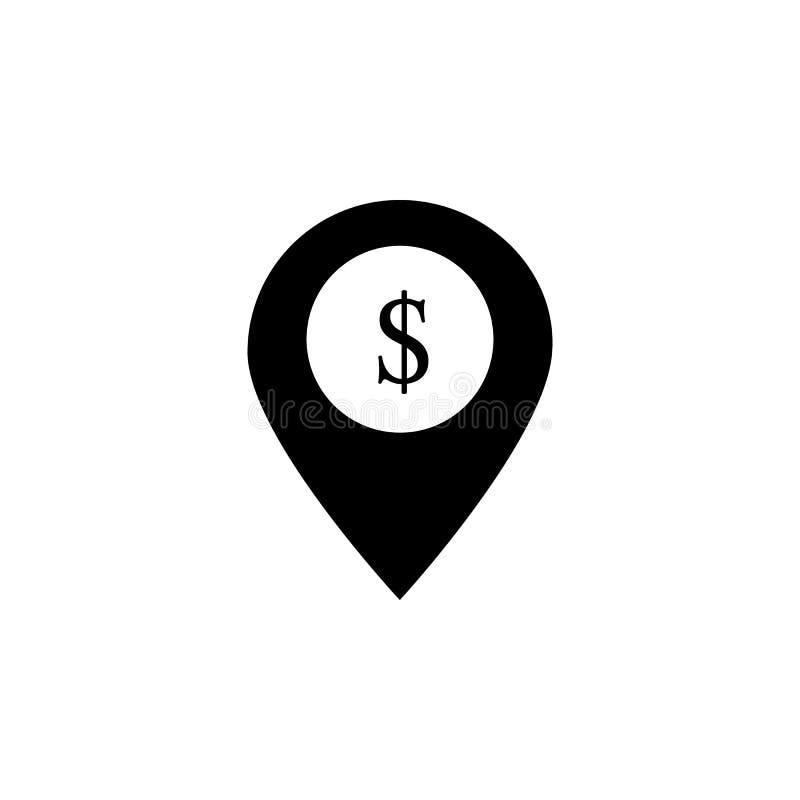 Bank in Map Pin Icon. Element of Banking and Finance Icon for Mobile ...