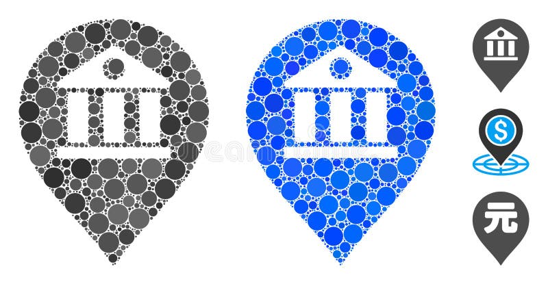 Net Bank Map Marker Vector Mesh Stock Illustration - Illustration of ...