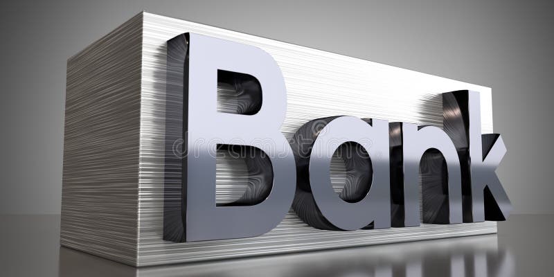 Bank - Metal Typographical Concept Stock Illustration - Illustration of ...