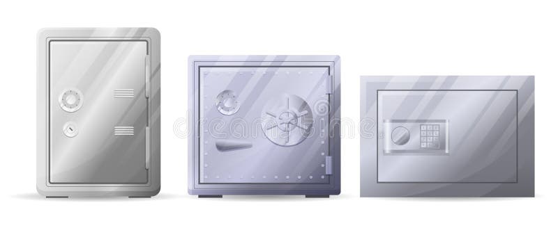 Bank metal vault and safes stock vector. Illustration of solid - 280417589
