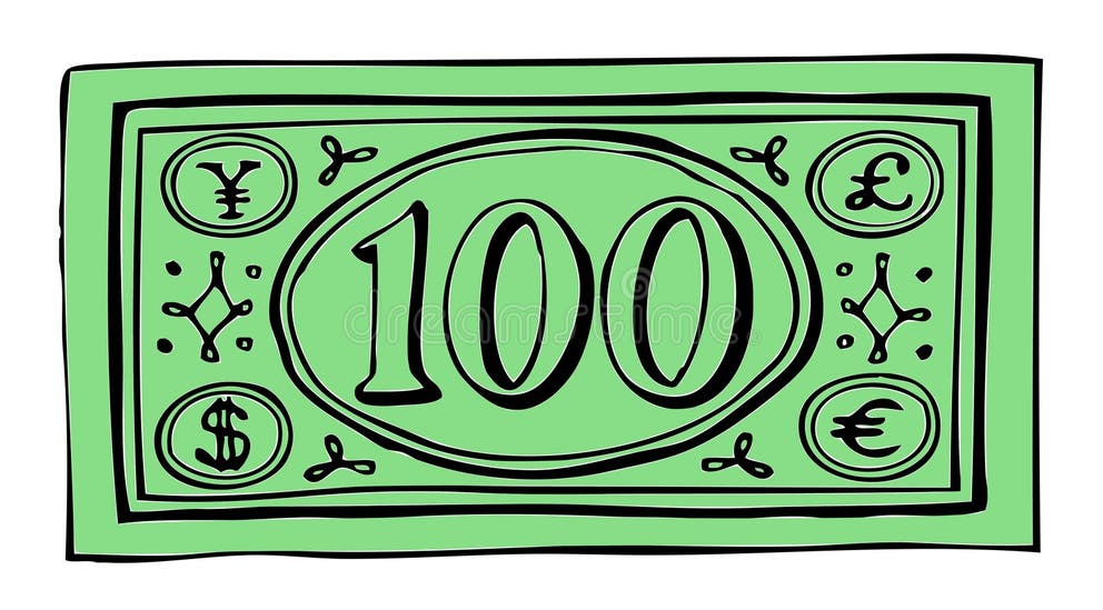 Bank note stock illustration. Illustration of value, comic - 39581838