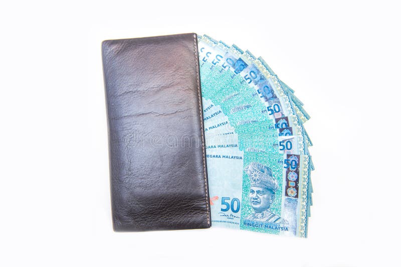 Bank Note of Ringgit Malaysia and Wallet Stock Image - Image of saving ...