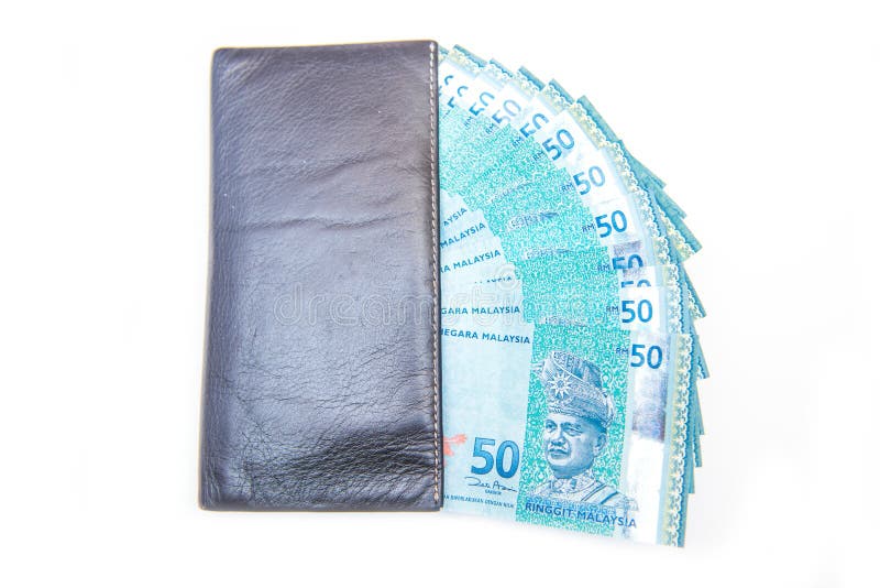 Bank Note of Ringgit Malaysia and Wallet Stock Photo - Image of bill ...