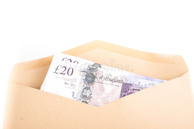 British Pound Bank Notes in Envelope Editorial Stock Image - Image of ...