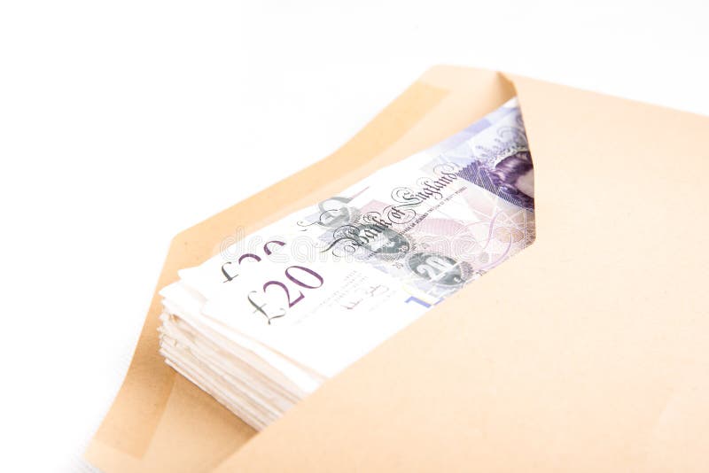 British Pound Bank Notes in Envelope Editorial Stock Image - Image of ...