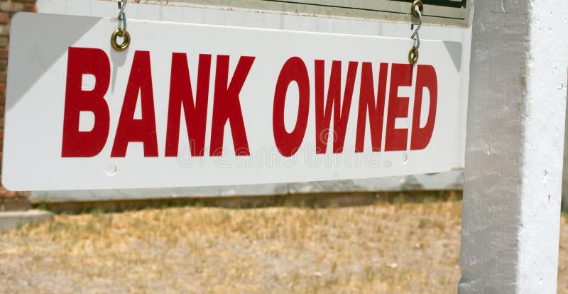Bank owned property sign stock photo. Image of owned, lien - 4168862