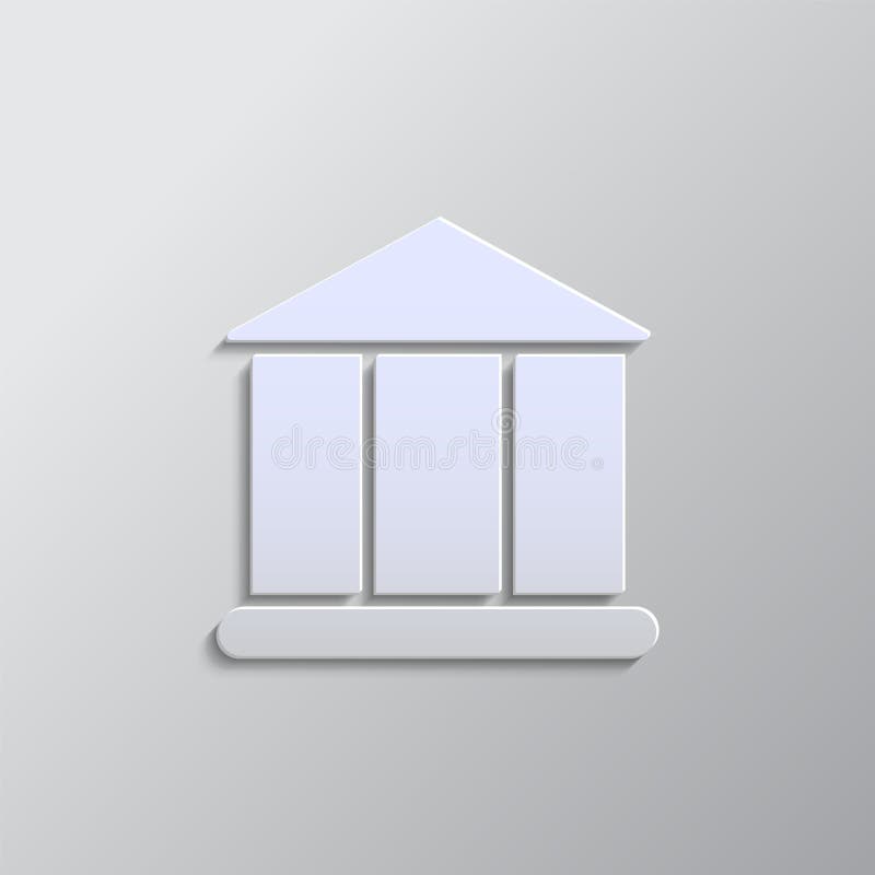 Bank Paper Style, Iocn. Grey Color Vector Background Stock Illustration ...