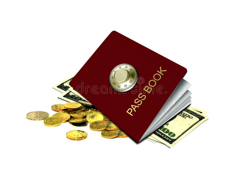 Bank Pass Book and Money stock photo. Image of safety - 47917688