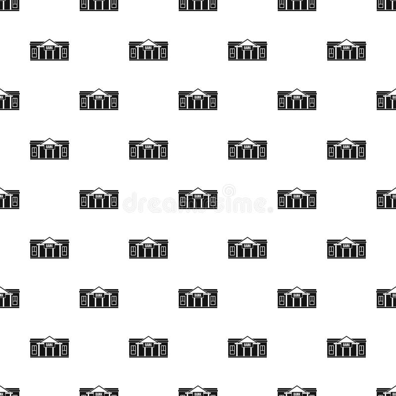 Bank pattern, simple style stock vector. Illustration of money - 83697131