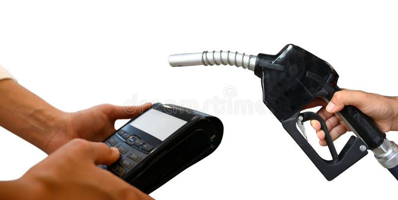 Bank Pos Ready To Pay for a Car Fuel Refueling Stock Image - Image of ...