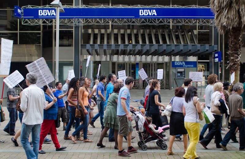Bank and protest editorial photo. Image of protest, indignant - 24745101
