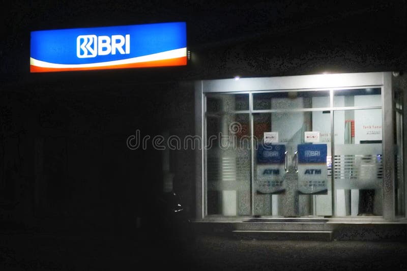 Bank Rakyat Indonesia at Night Editorial Stock Image - Image of bank ...