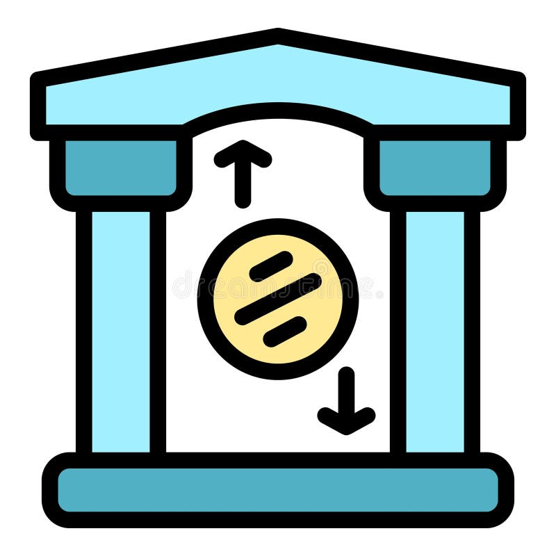 Bank Reserves Icons Set Outline Vector. Check Gold Stock Vector ...