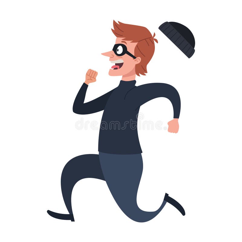 Bank Robber Escaping stock vector. Illustration of bank - 365911230