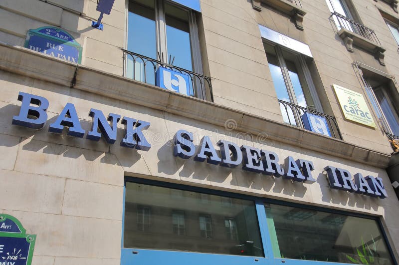 Banco Saderat Ir? fotografia editorial. Imagem de dubai - 145310222