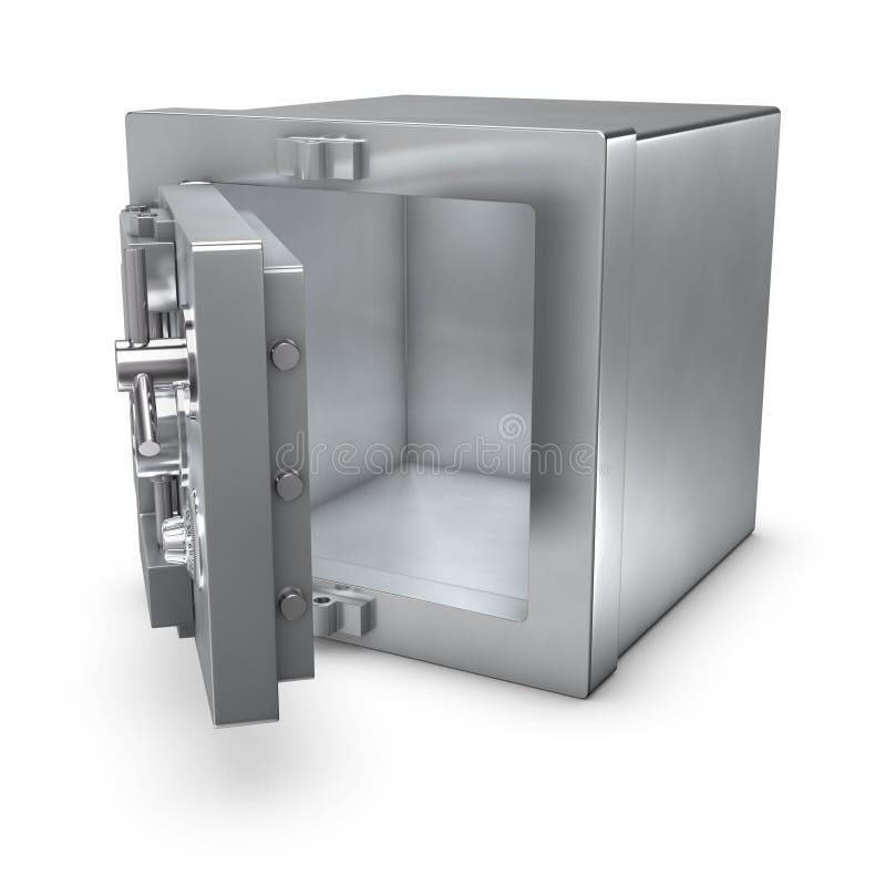 Bank safe with gold bars stock illustration. Illustration of bars ...