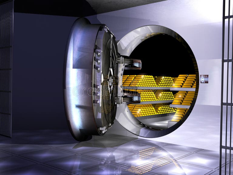 Bank safe stock illustration. Illustration of light, lock - 22211217