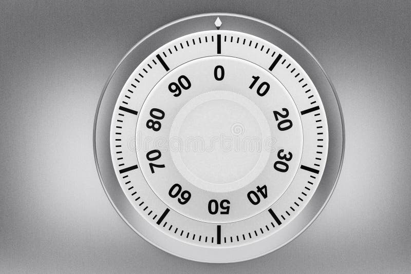Bank Safe combination lock stock illustration. Illustration of metal ...