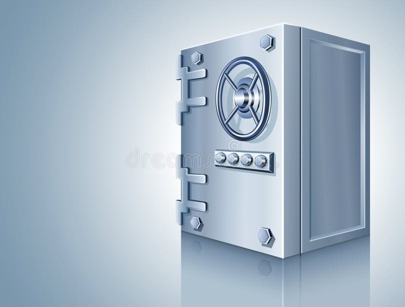 Bank Safe for Money Storage Stock Illustration - Illustration of ...