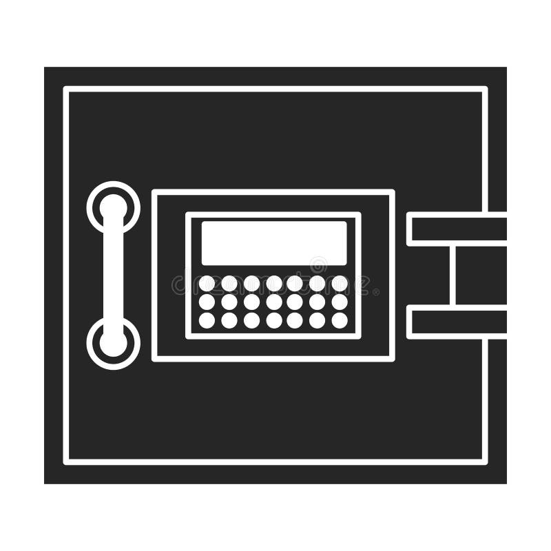 Bank Safe Vector Icon.Black Vector Icon Isolated on White Background ...
