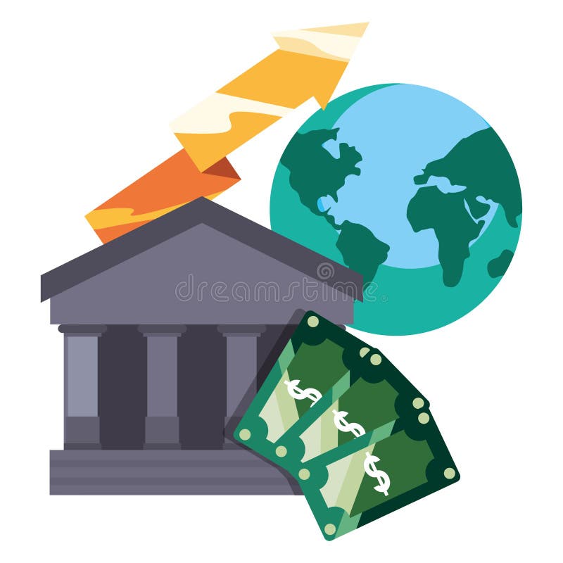 Bank saving world banknote stock illustration. Illustration of commerce ...