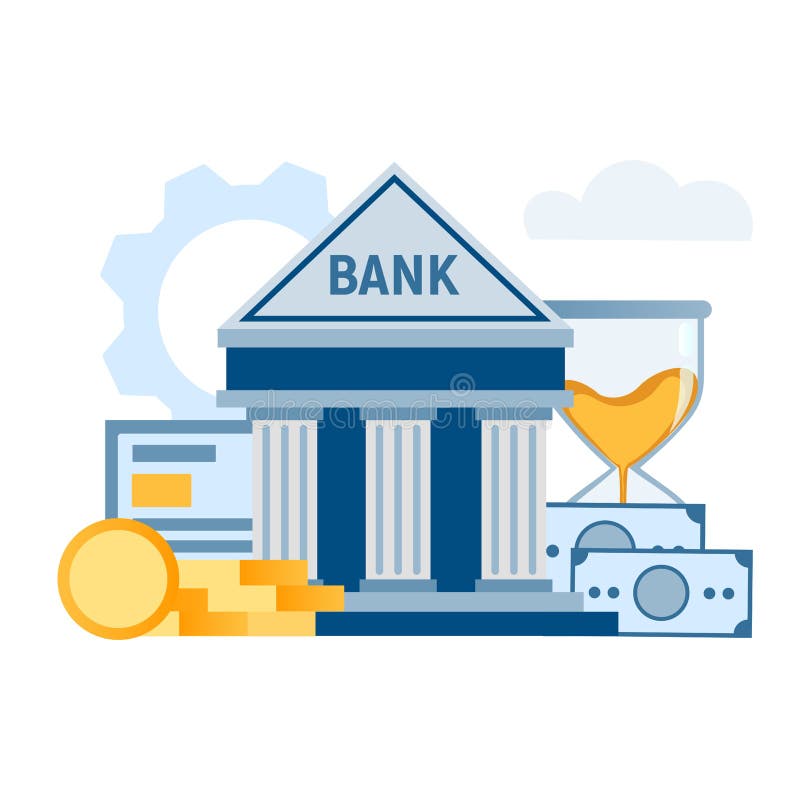 Bank Savings, Security of Income and Deposits Stock Vector ...