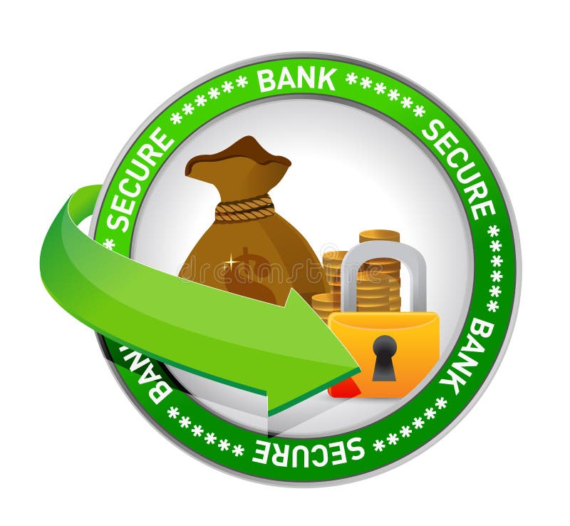 Bank Secure Money Icon Seal Stock Illustration - Illustration of ...