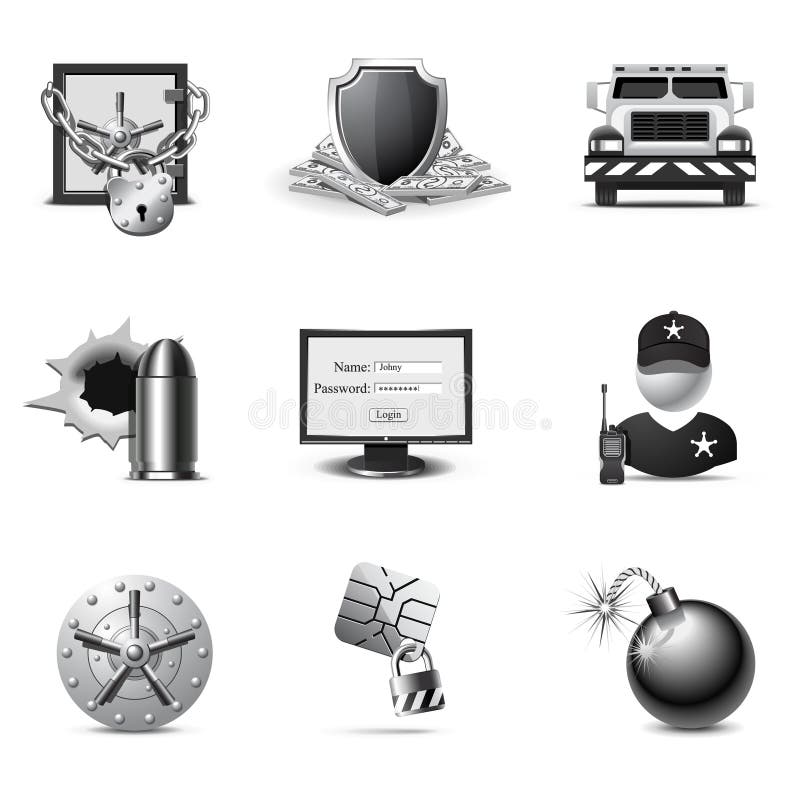 Security icons and logos stock vector. Illustration of digital - 15108519