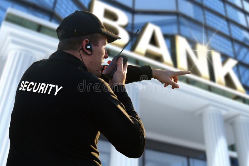 Bank security officer stock image. Image of crowd, word - 48644825
