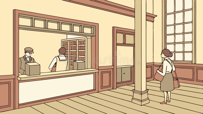 Bank or Service Counter with Teller, Vector Design Generative AI Stock ...