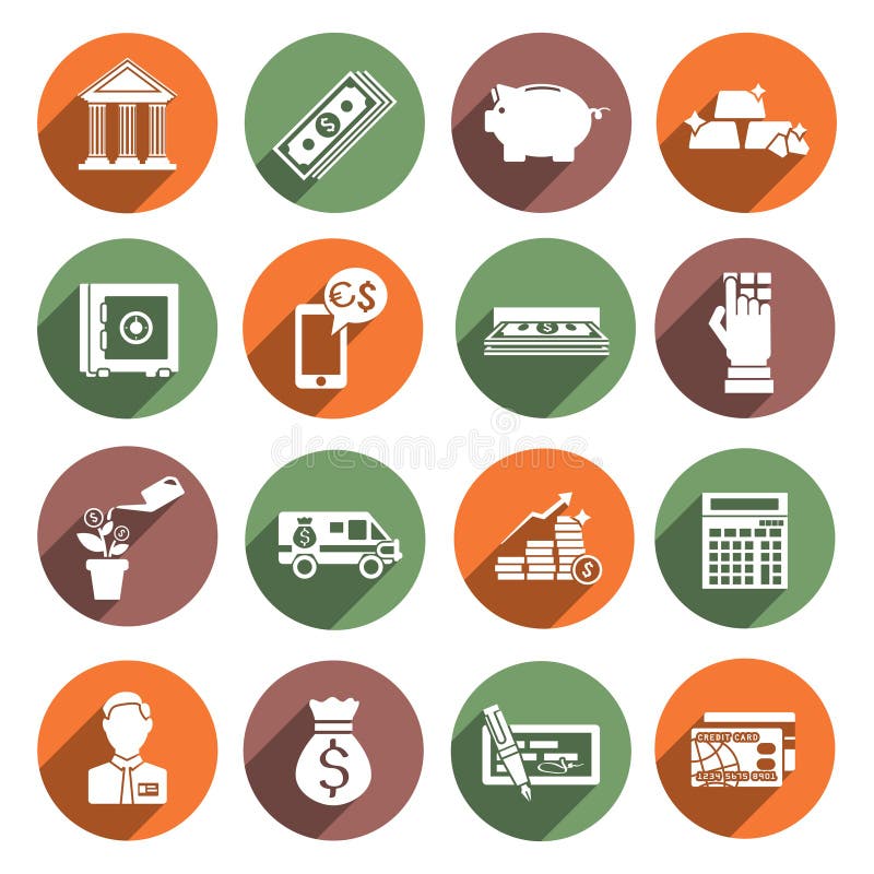Bank Service Icons stock vector. Illustration of mobile - 44608530