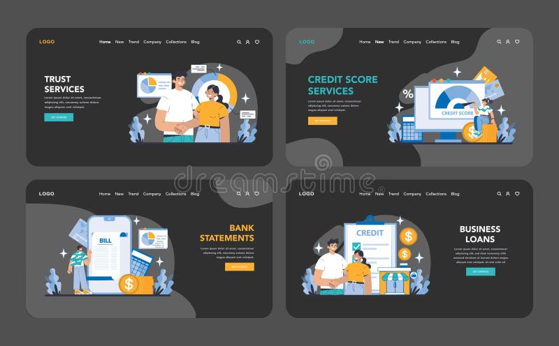 Bank Services Concept. Flat Vector Illustration. Stock Vector ...