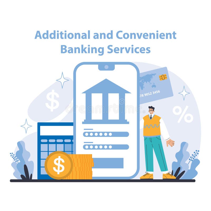 Bank Services Concept. Flat Vector Illustration. Stock Vector ...