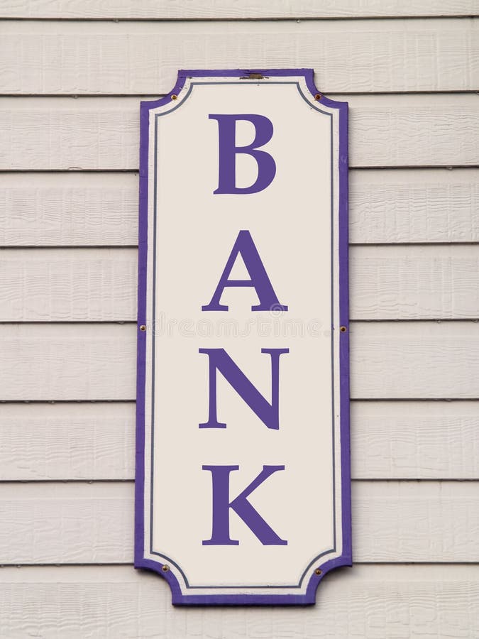Bank Sign stock photo. Image of advertisement, bank, warning - 4870930