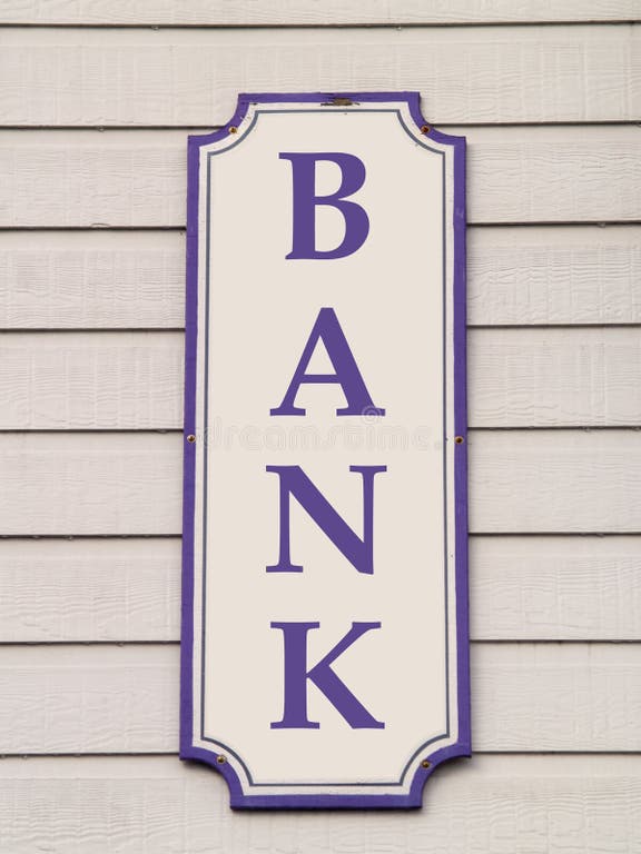 Bank Sign stock photo. Image of advertisement, bank, warning - 4870930