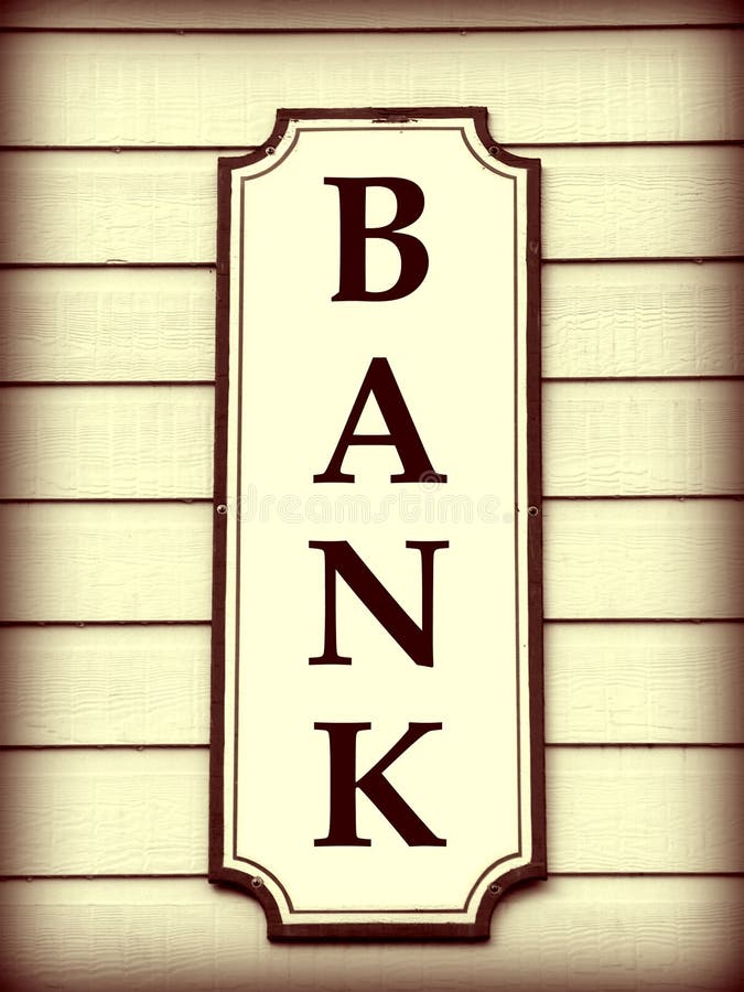 Bank Sign stock photo. Image of object, warning, billboard - 5006074