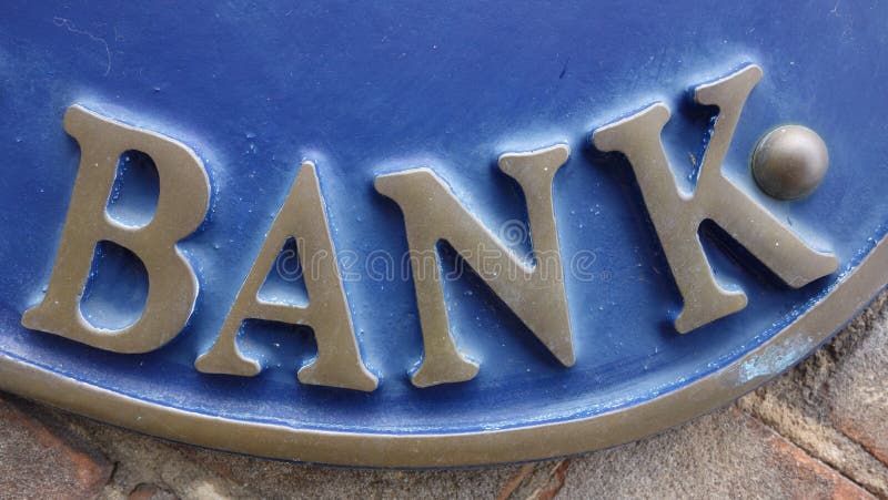 Bank Sign stock image. Image of bank, money, gold, brass - 59024693