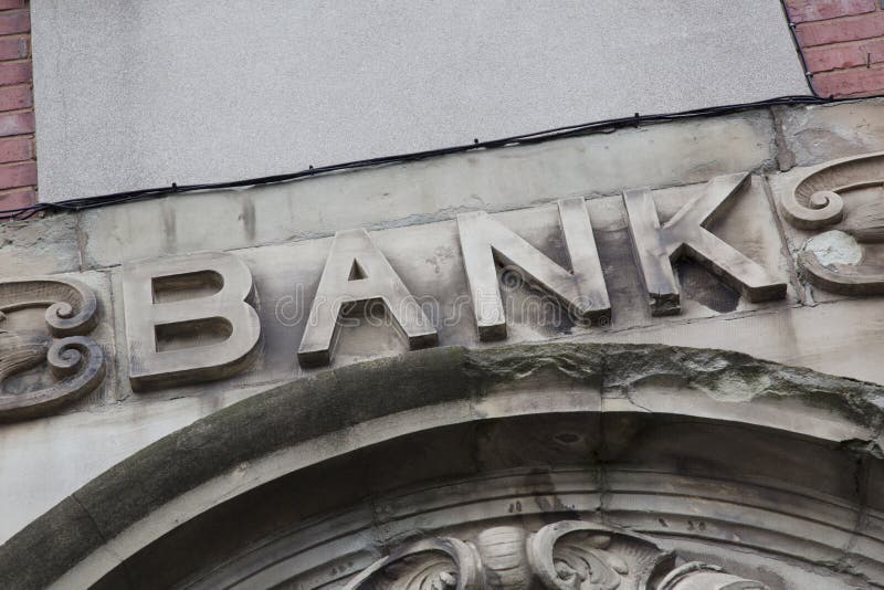 Bank Sign editorial stock image. Image of money, entrance - 88034039
