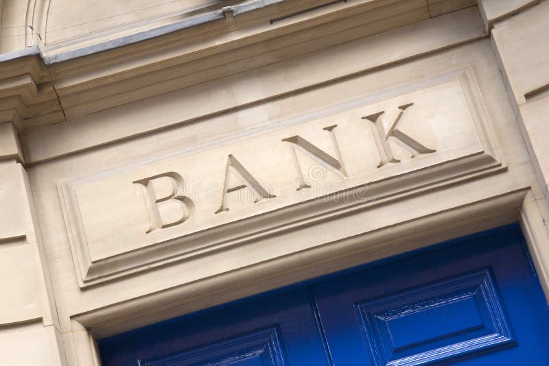 Bank Sign stock image. Image of banking, mortgage, tilt - 42780843