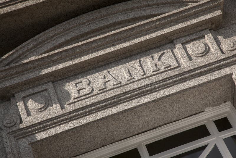 Bank Sign stock photo. Image of door, banking, grey, bank - 52340790