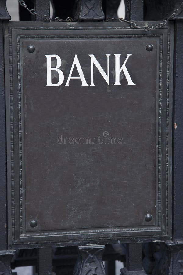 Bank Sign stock photo. Image of bank, finance, concept - 52340064
