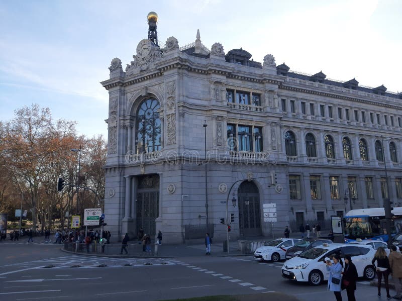 Bank of Spain redactionele afbeelding. Image of spanje - 168104205