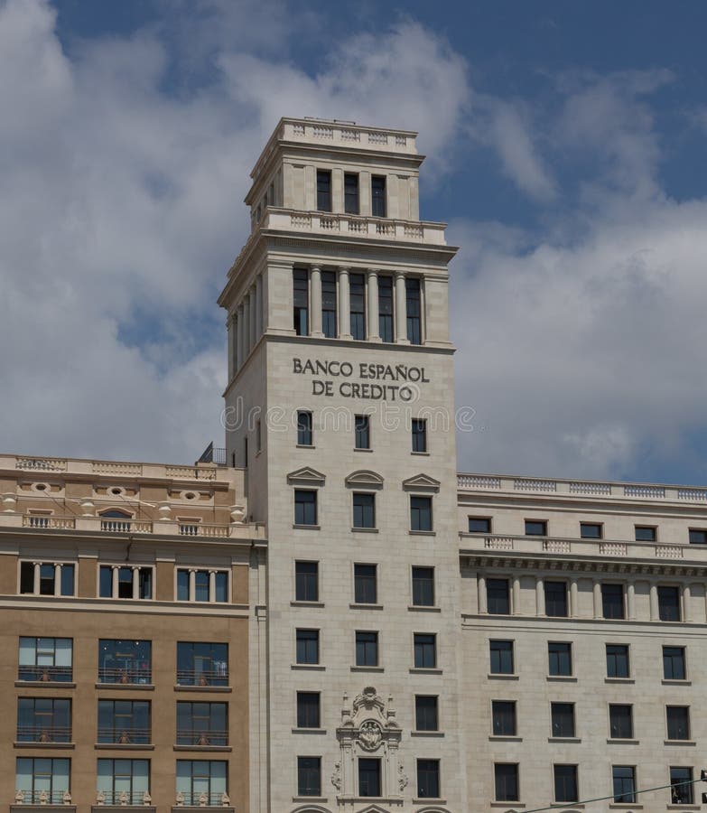 Bank of Spain in Barcelona stock photo. Image of facade - 40206726